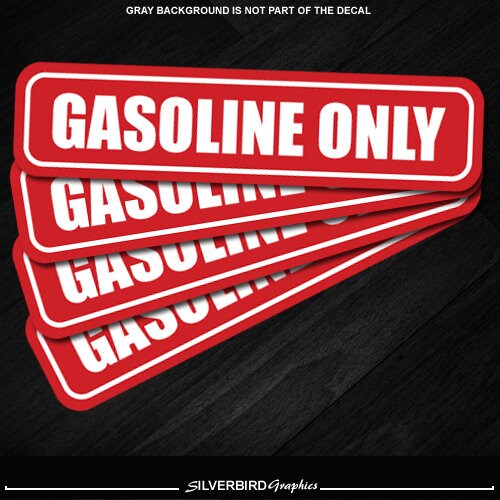 Gasoline Only Sticker Tank Fuel Door Vinyl Laminate Label - Etsy
