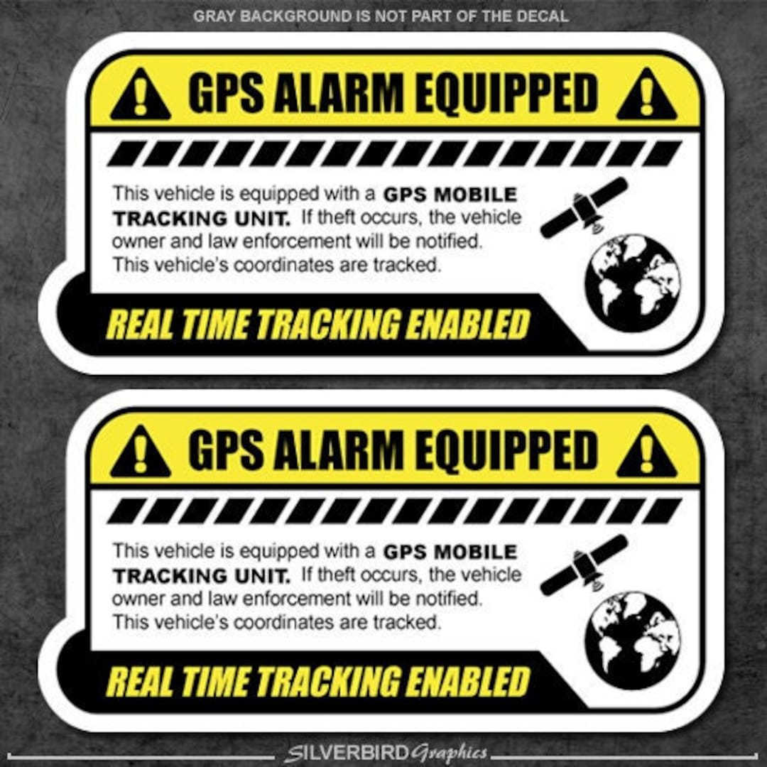 2x GPS Tracking Sticker Anti Theft Sticker Decal Vehicle Stocler ...