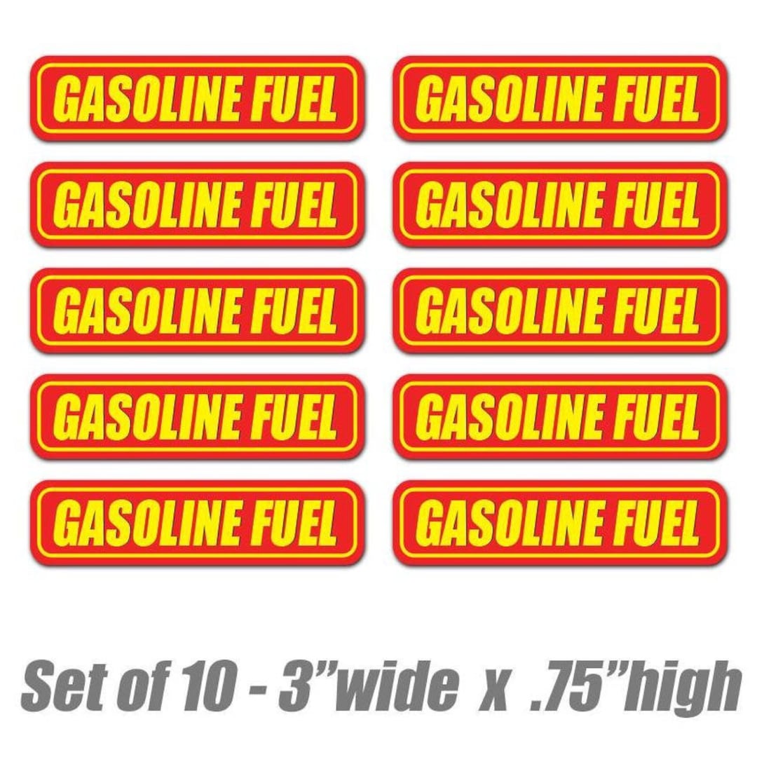 Gasoline Gas Sticker - Fuel Caution Decal Door Tank Diesel Oil Label ...