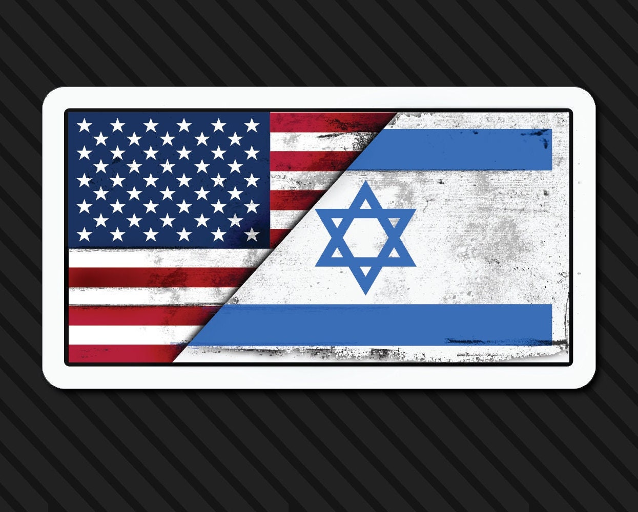 Israel American Flag We Stand Sticker Support Israeli Bumper - Etsy