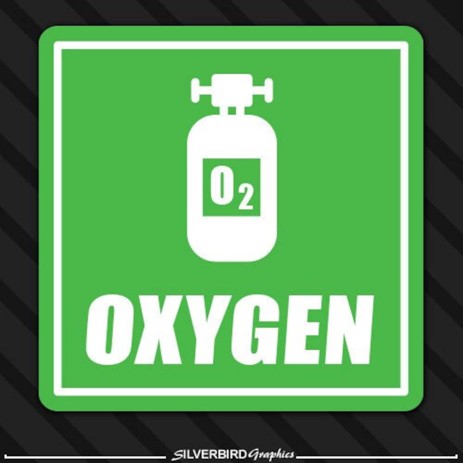 Oxygen O2 Sticker - Medical Decal, Flammable, Multiple Sizes - Etsy