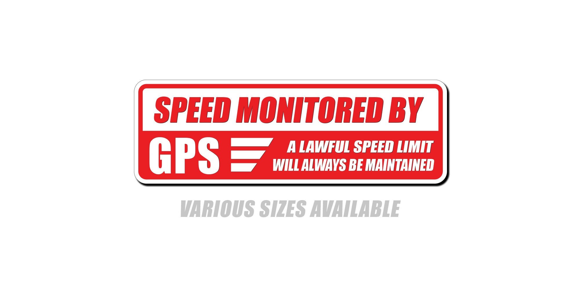 Speed Monitored by GPS Sticker Vehicle Sticker Truck Sticker Car ...