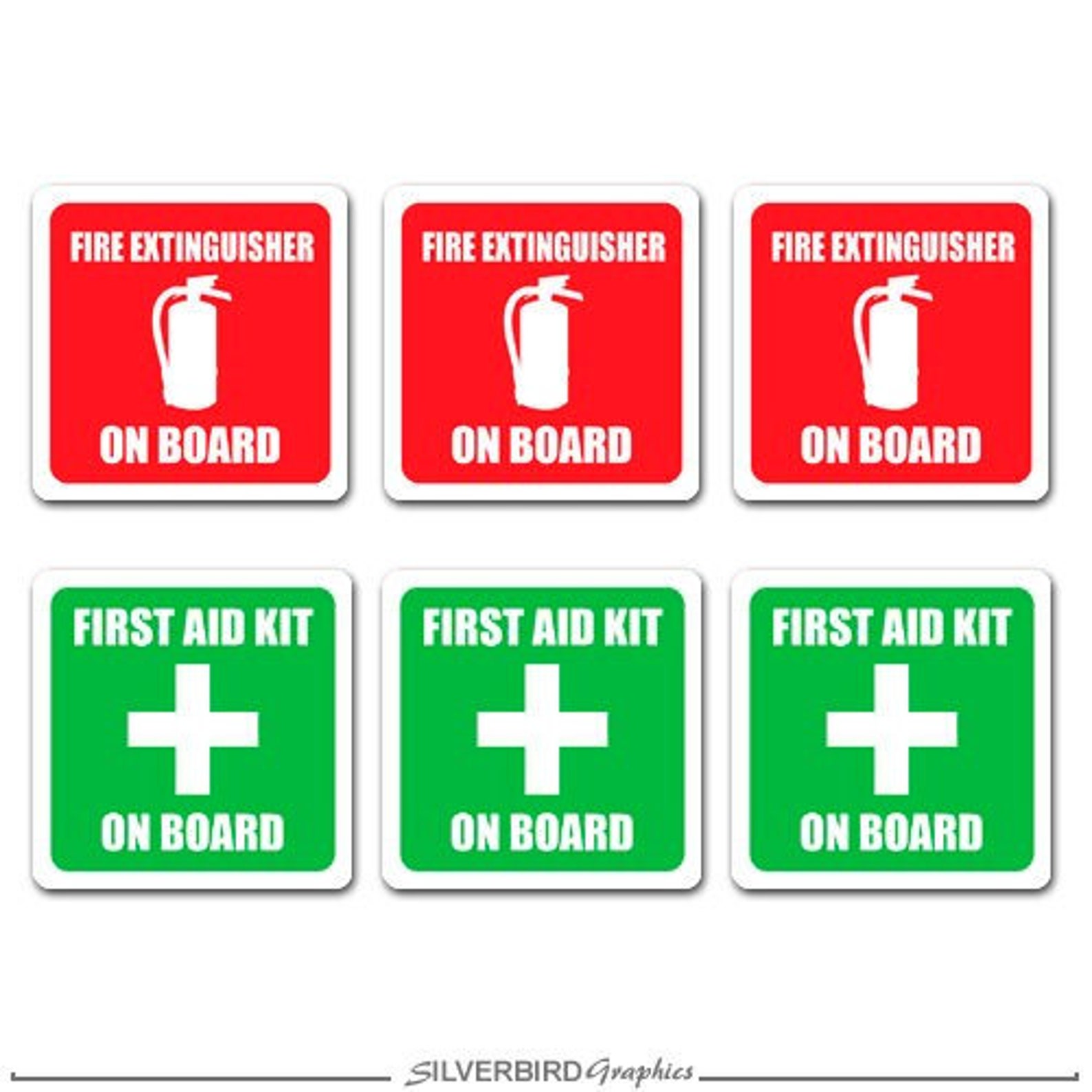 Fire Extinguisher Sticker First Aid Kit Sticker Vehicle Emergency ...