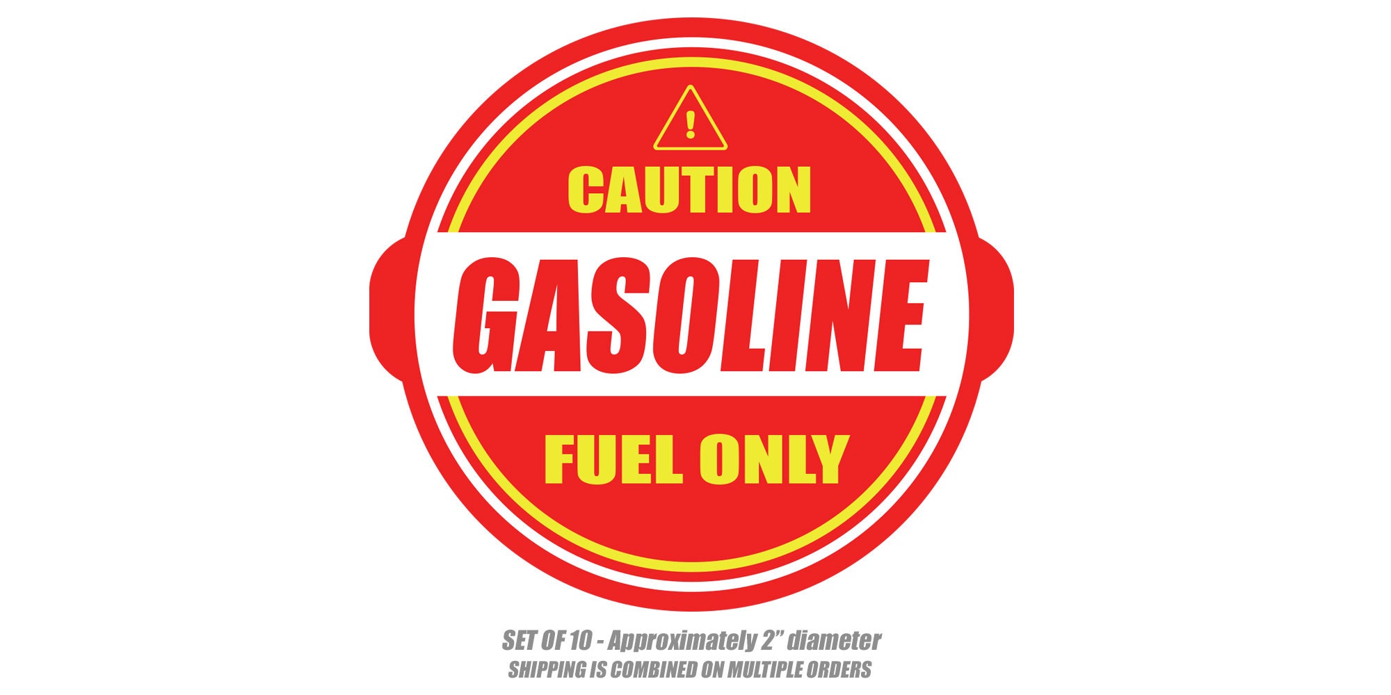 10x Gasoline Fuel Only Sticker Gas Decal Label Tank Vinyl Door Label 2 ...