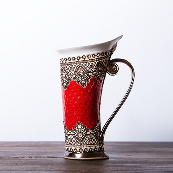 Red Mug - Etsy