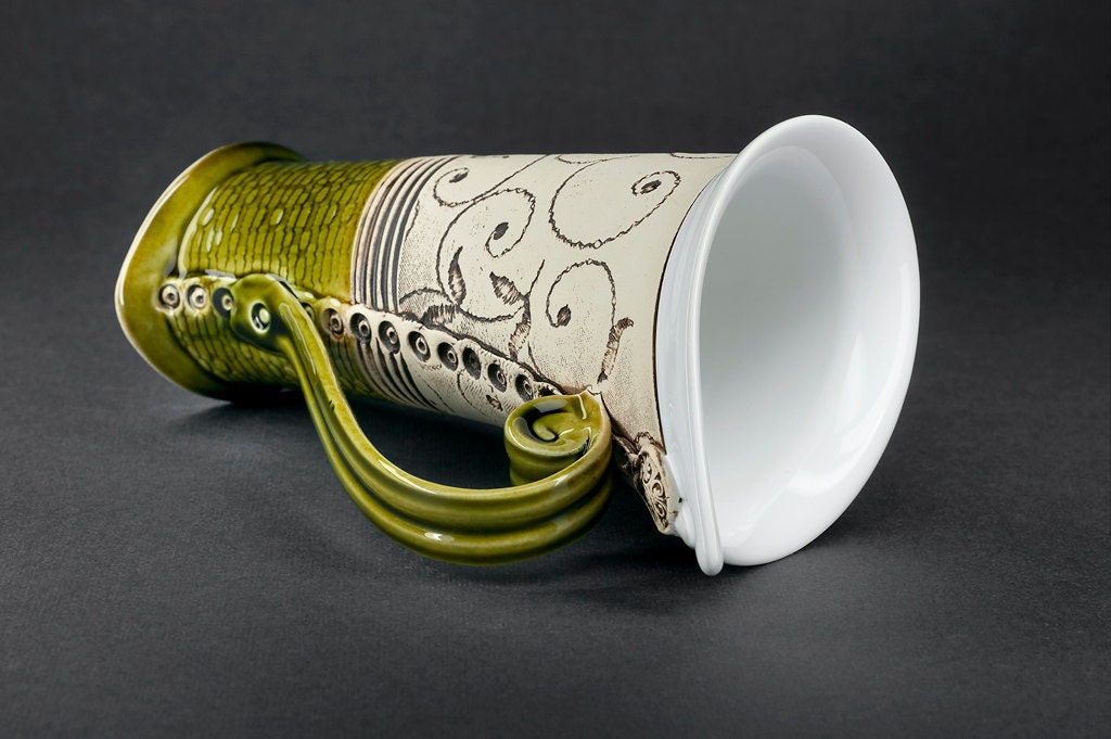 Ceramic Mug Tea Mug Unique Mug Handbuilding Techniques | Etsy