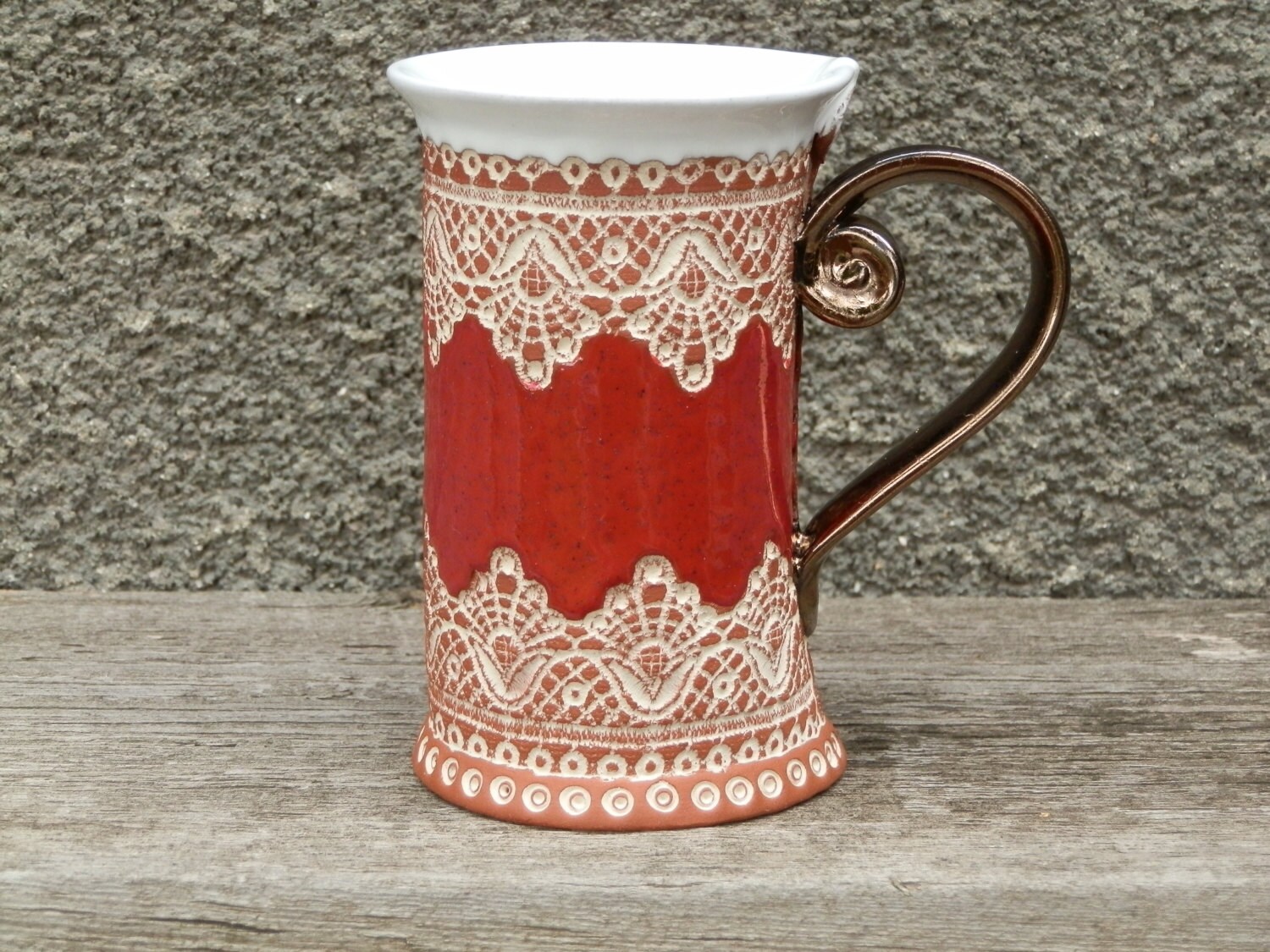 Handmade Red Pottery Mug, Unique Ceramic Tea Cup, 10-15oz - Etsy