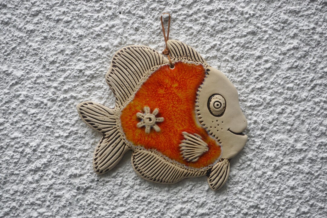 Fish, Ceramic Fish, Fish Tile, Funny Fish, Ceramic Tile, Red Fish ...