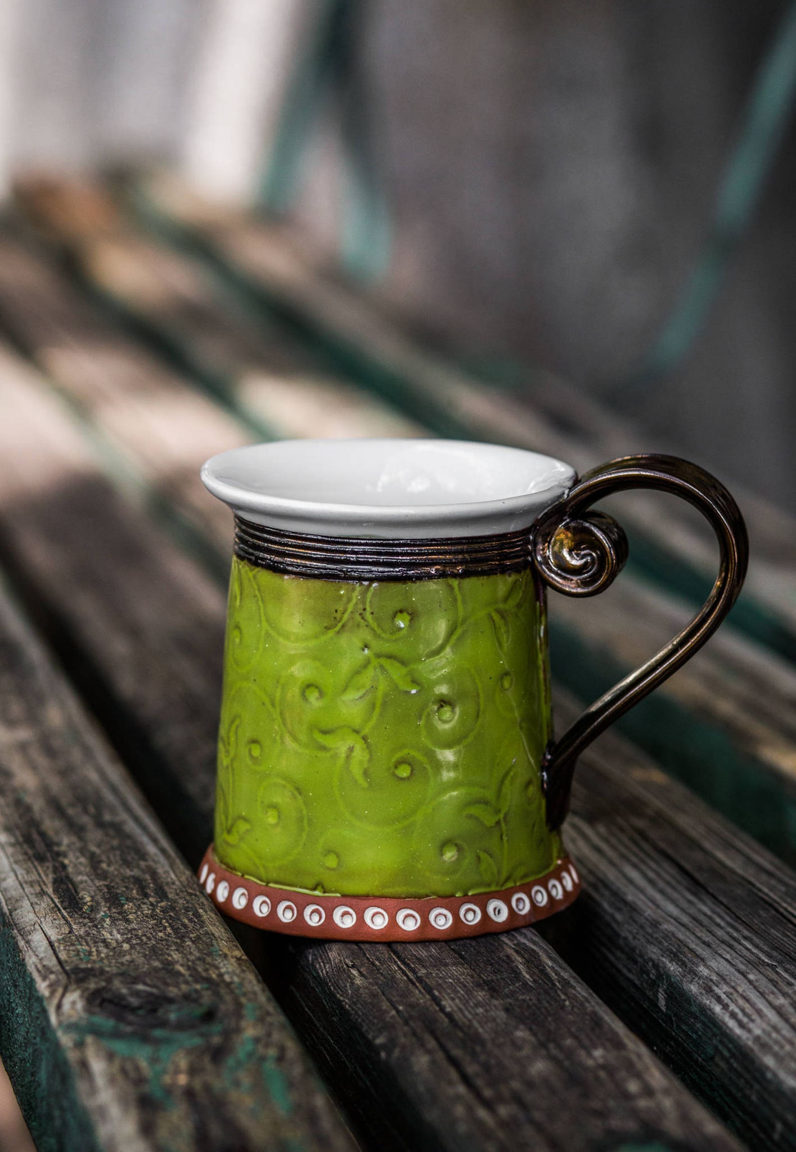 Coffee Mug Tea Mug Green Mug Ceramics and Pottery Coffee - Etsy