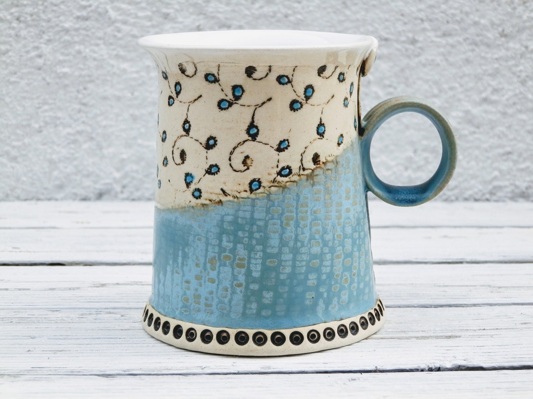 Ceramic Mug, Coffee Mug, Tea Mug, Unique Mug, Handmade Mug, Blue Mug ...