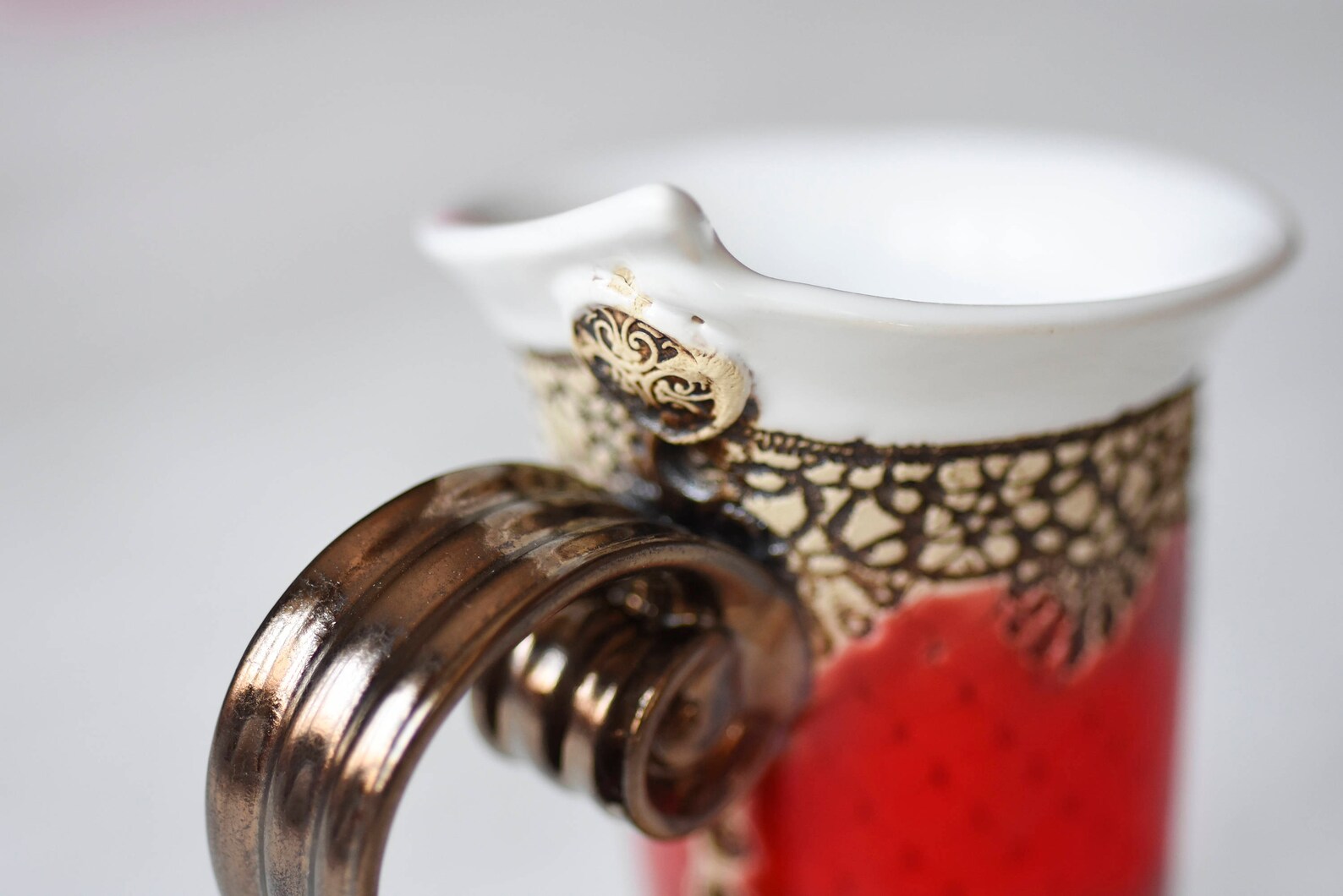 Ceramic Mug, Tea Mug, Red Mug, Unique Mug, Ceramics and Pottery ...