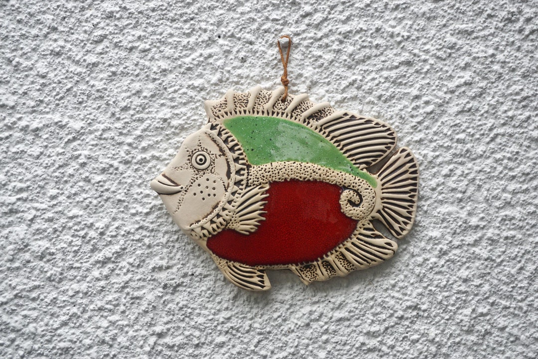 Fish, Ceramic Fish, Fish Tile, Funny Fish, Ceramic Tile, Red Fish ...