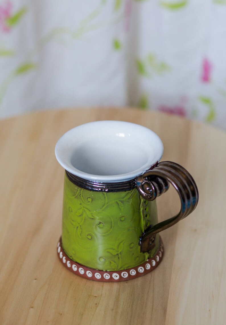 Coffee mug Tea mug Green mug Ceramics and Pottery Coffee | Etsy