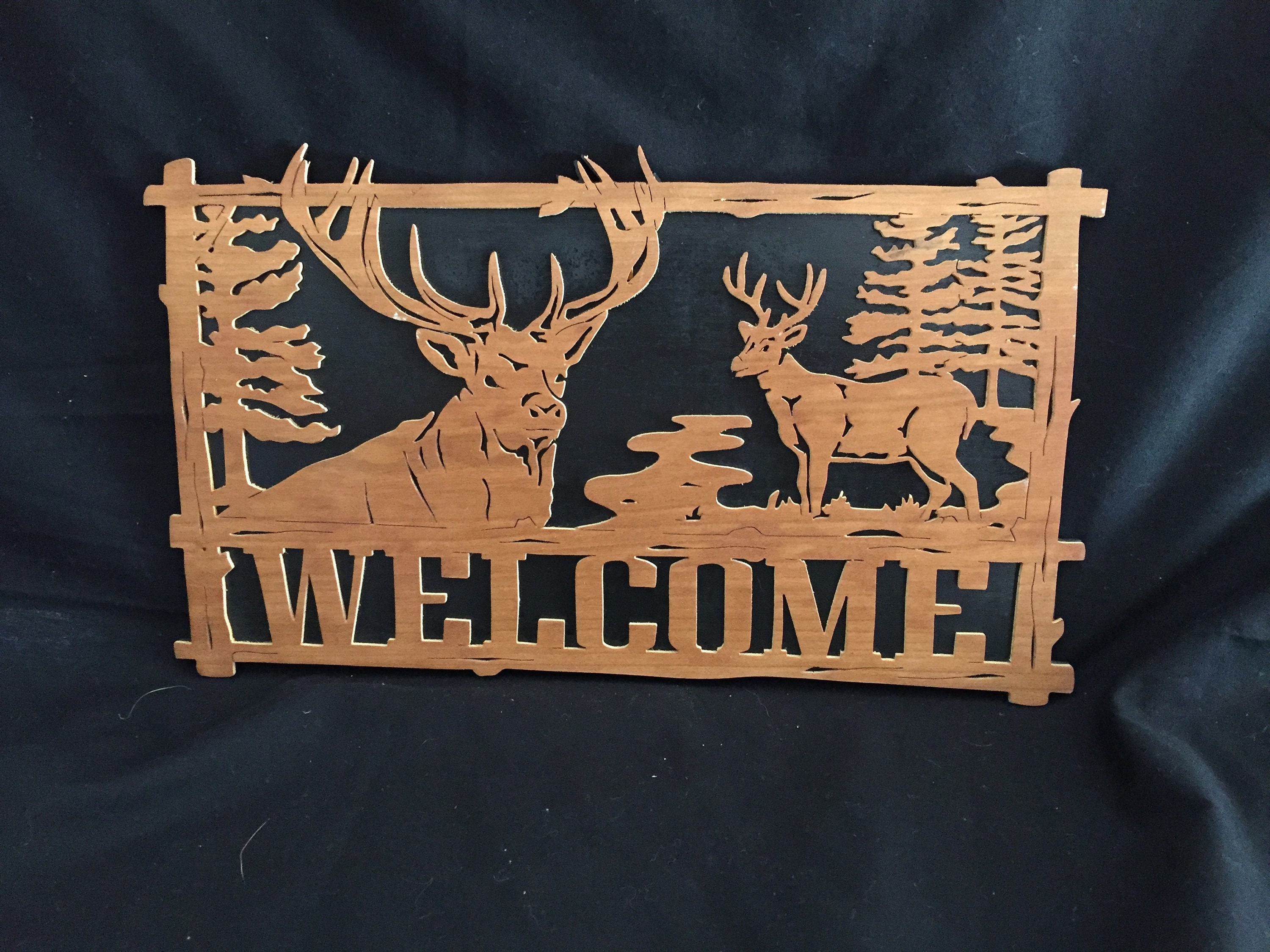 Welcome Sign Deer Hunting Deer Sign Hunter Cabin - Etsy