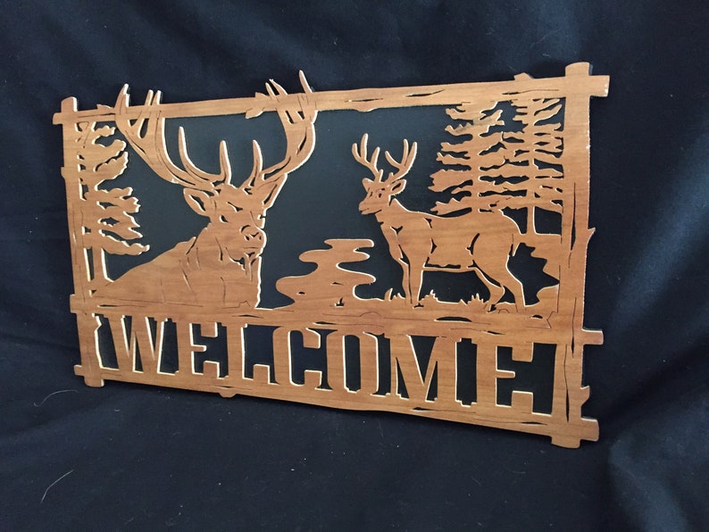 Welcome Sign Deer Hunting Deer Sign Hunter Cabin - Etsy
