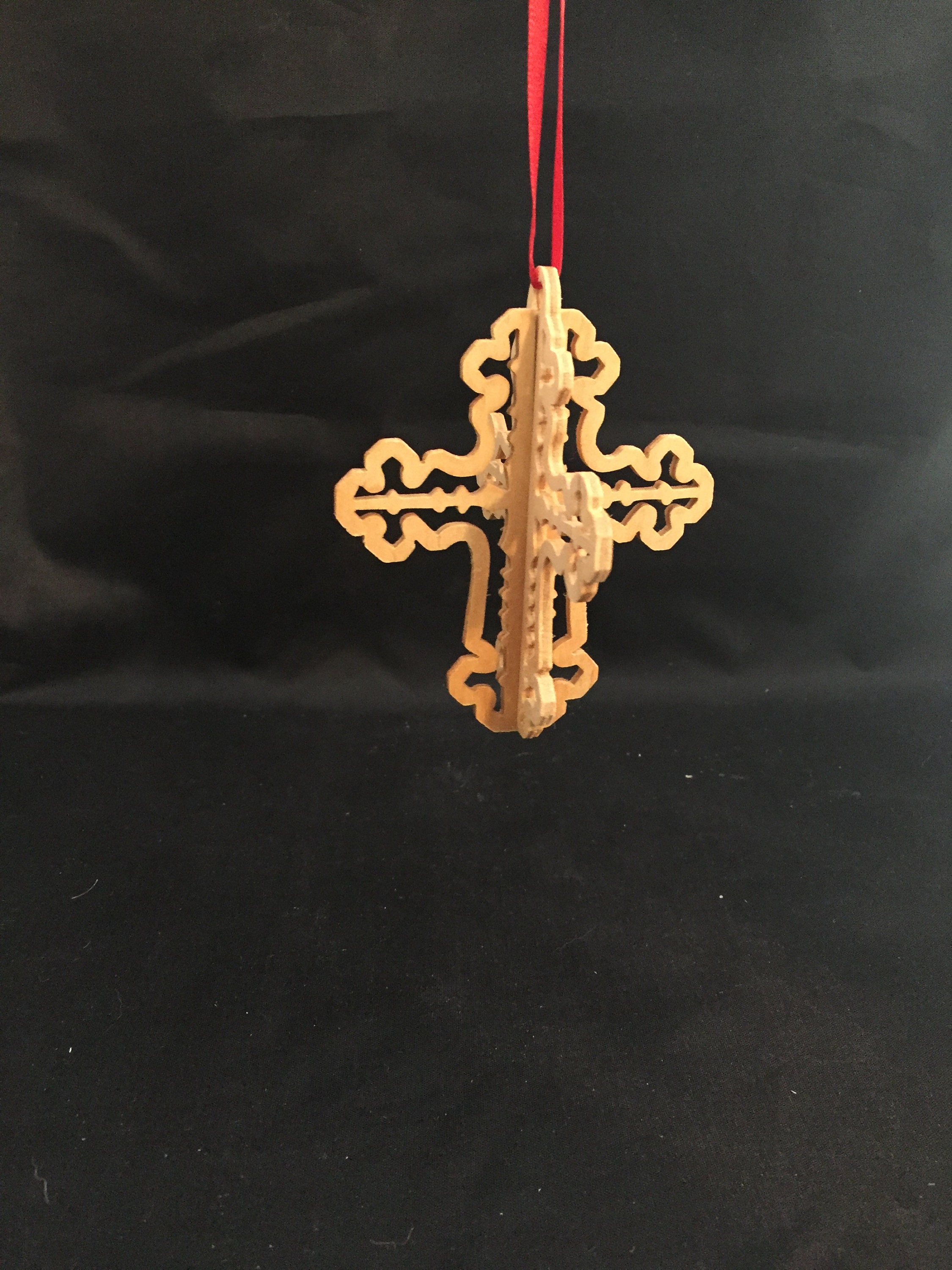 Cross Ornament, Christmas Ornament, Handmade Ornament, Religious ...