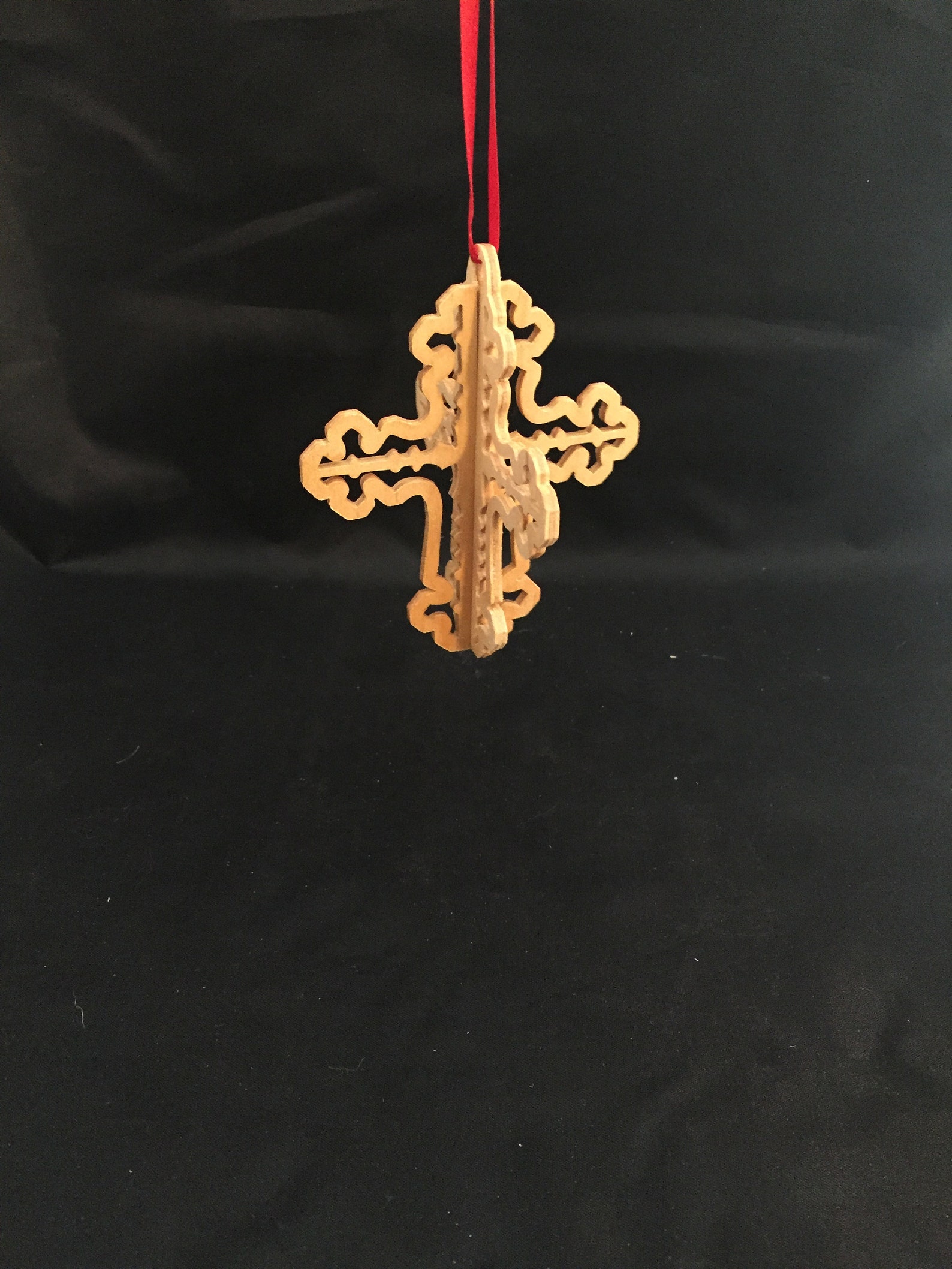 Cross Ornament, Christmas Ornament, Handmade Ornament, Religious ...