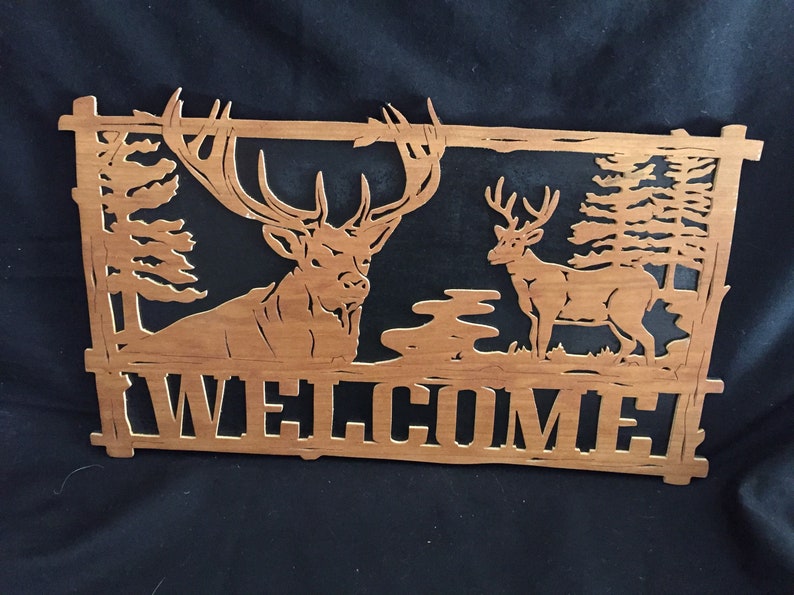 Welcome Sign Deer Hunting Deer Sign Hunter Cabin - Etsy