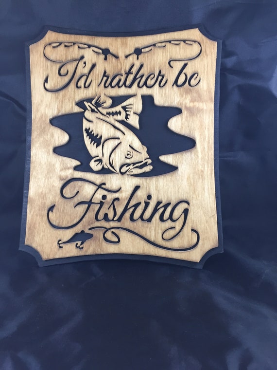 freshwater fishing fishing art woodworking handmade fishing sign scroll ...