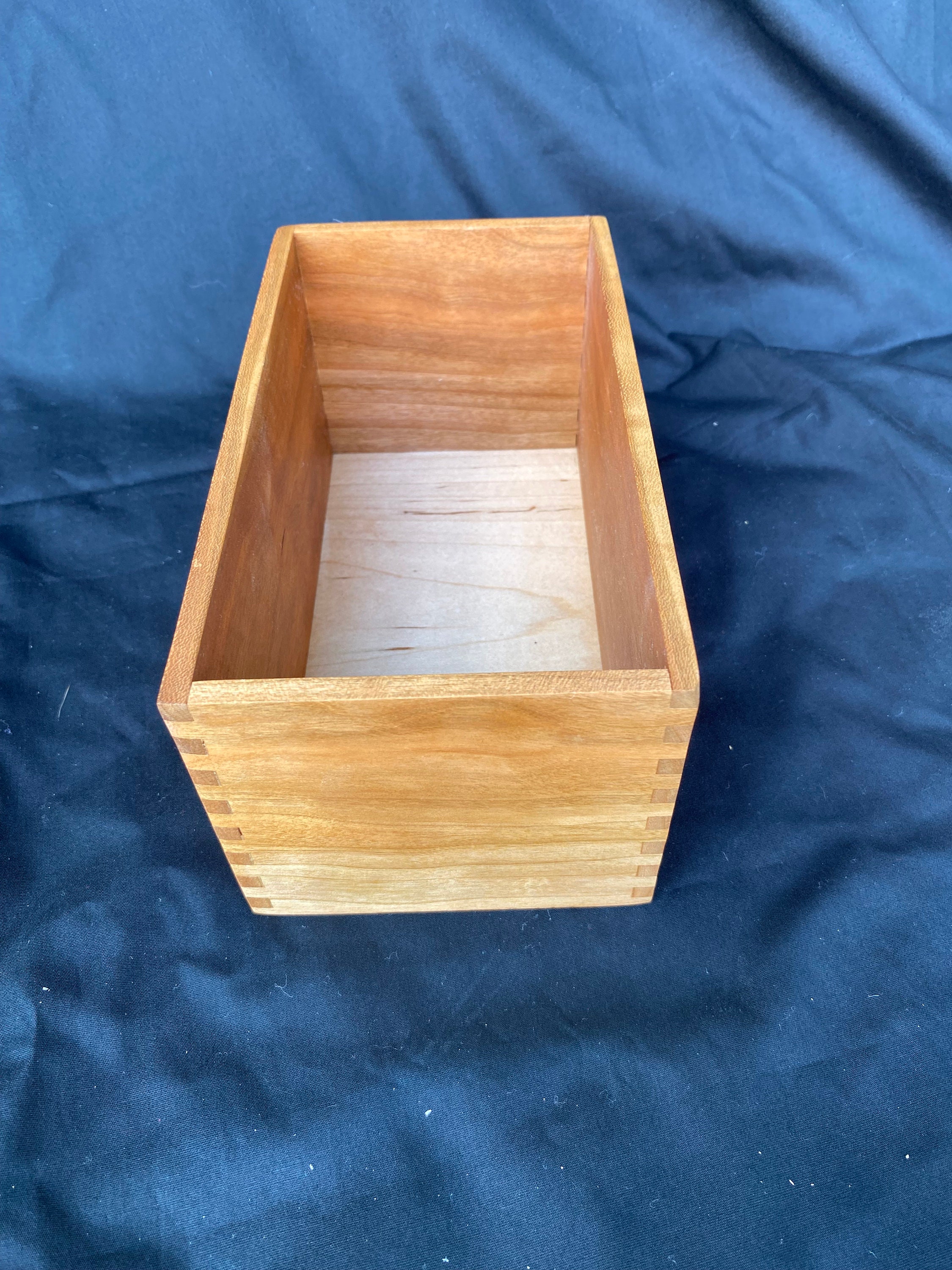 Cherry Finger Joint Box Natural Stain Satin Lacquer - Etsy