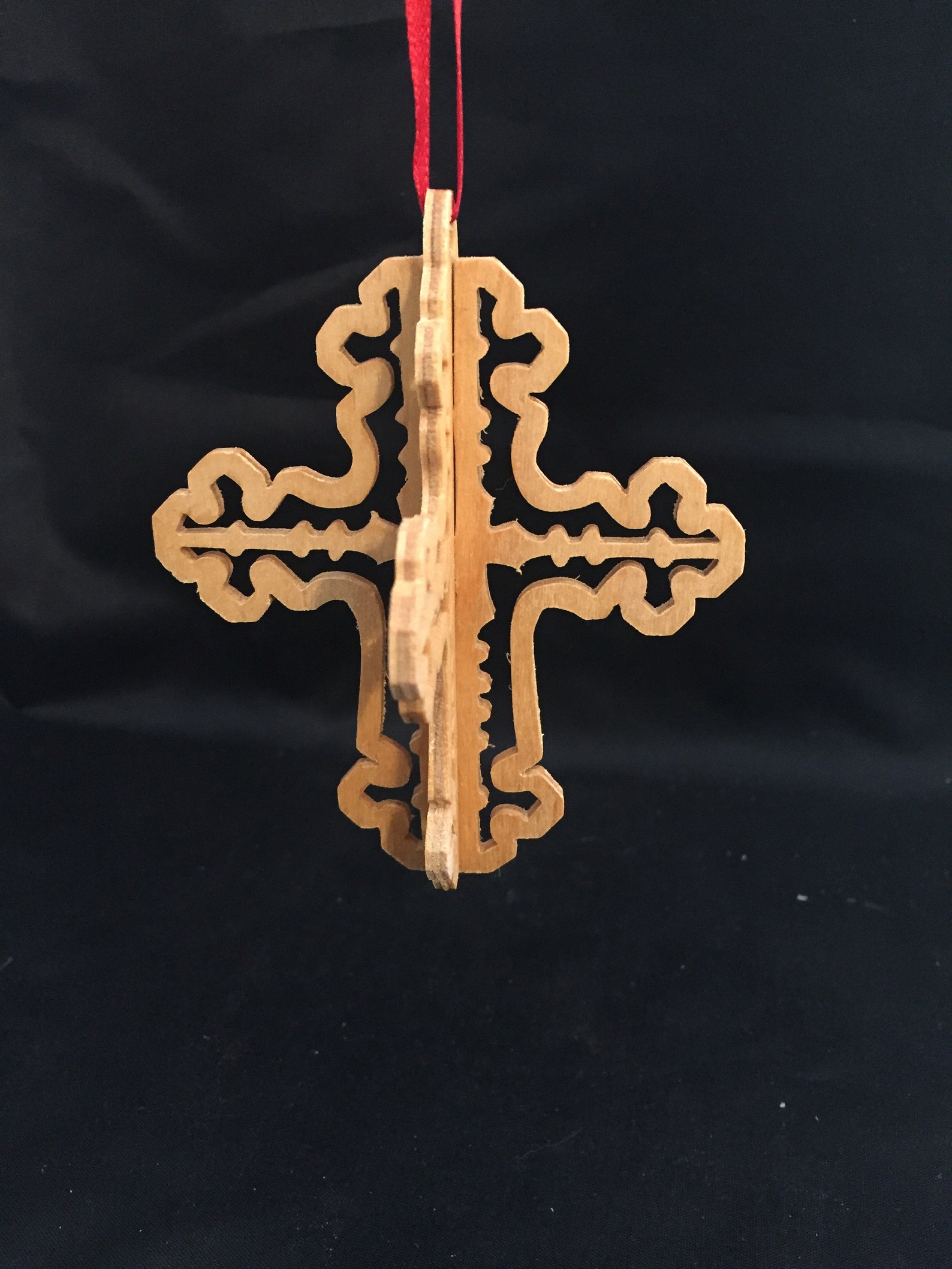 Cross Ornament, Christmas Ornament, Handmade Ornament, Religious ...