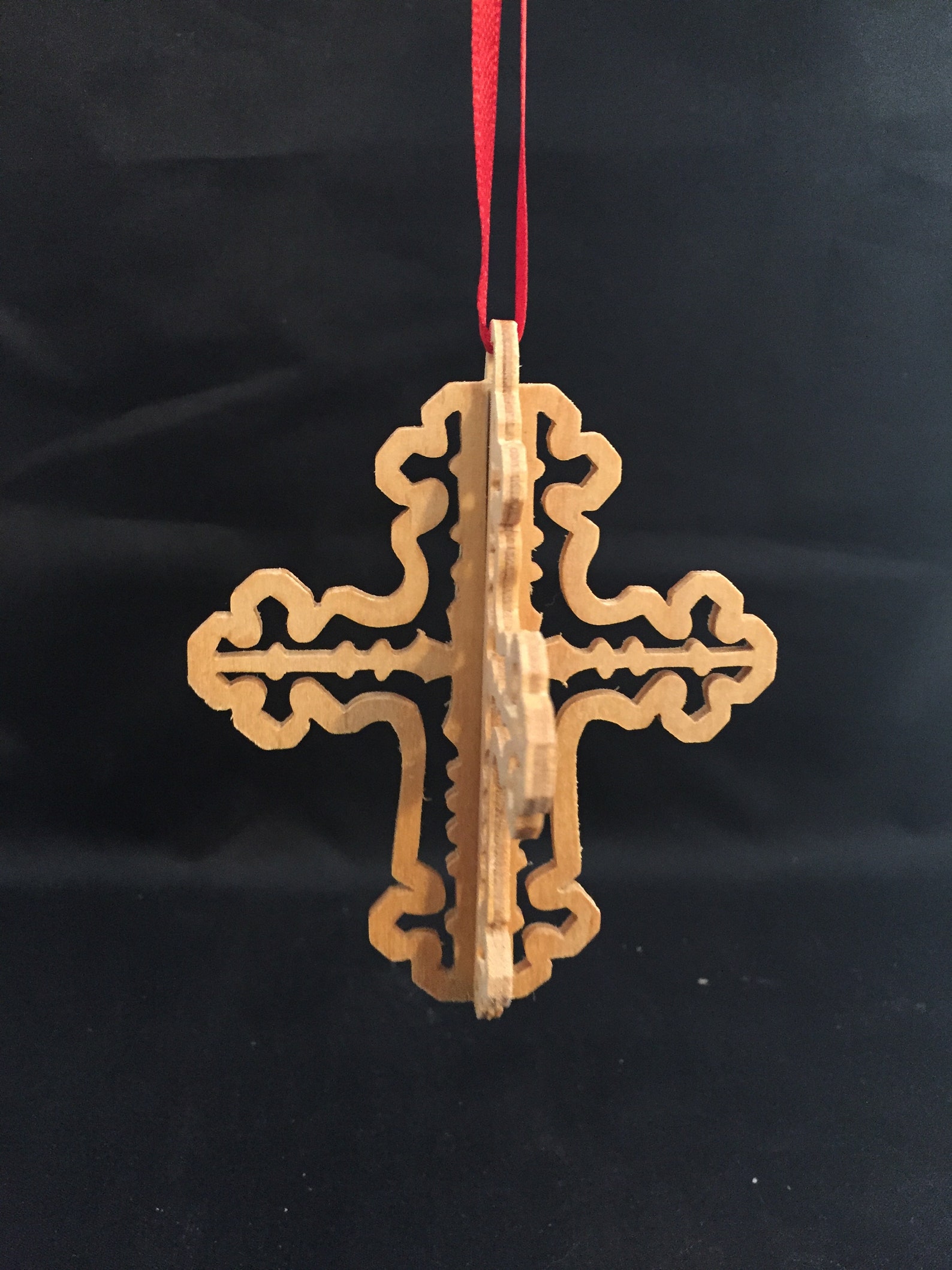 Cross Ornament, Christmas Ornament, Handmade Ornament, Religious ...