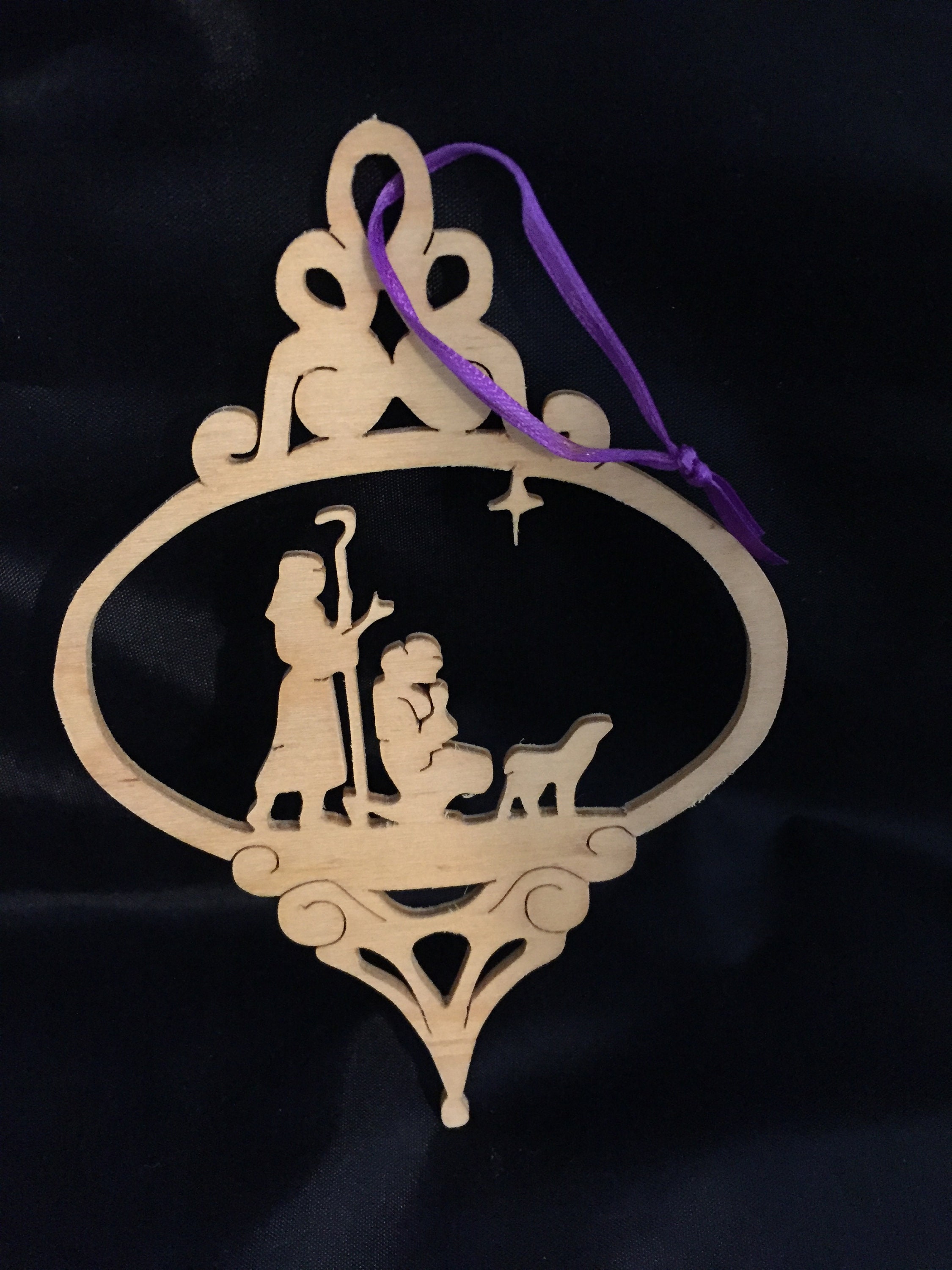 Nativity Ornament Ornament Scroll Saw Handmade - Etsy
