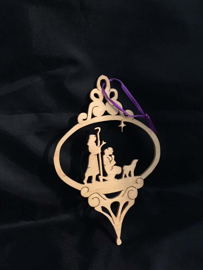 Nativity Ornament Ornament Scroll Saw Handmade - Etsy