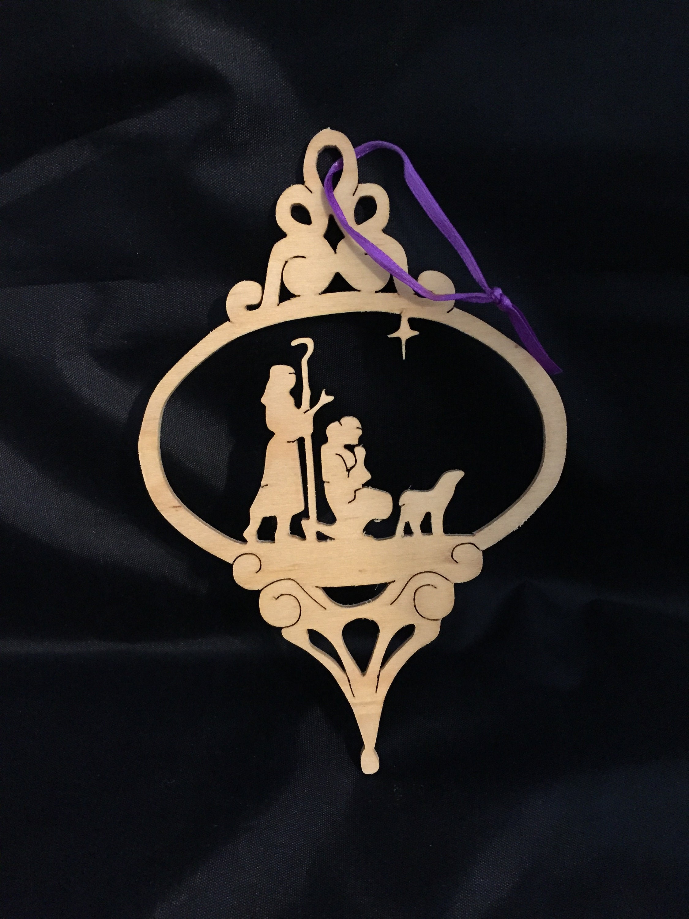 Nativity Ornament Ornament Scroll Saw Handmade - Etsy