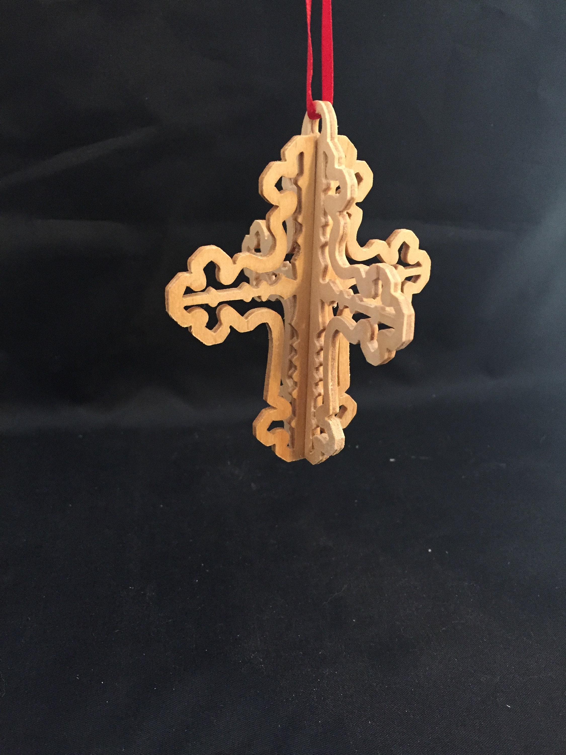 Cross Ornament, Christmas Ornament, Handmade Ornament, Religious ...