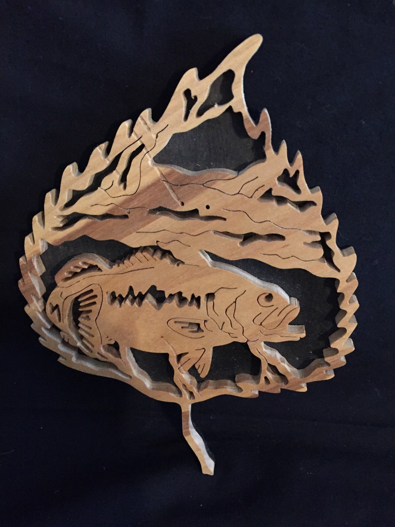Bass Fishing Scroll Saw Woodworking - Etsy