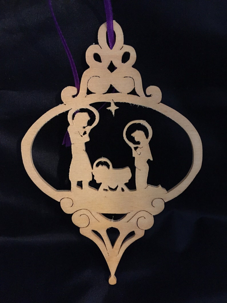 Scroll Saw Nativity Ornament, Handmade, Woodworking - Etsy