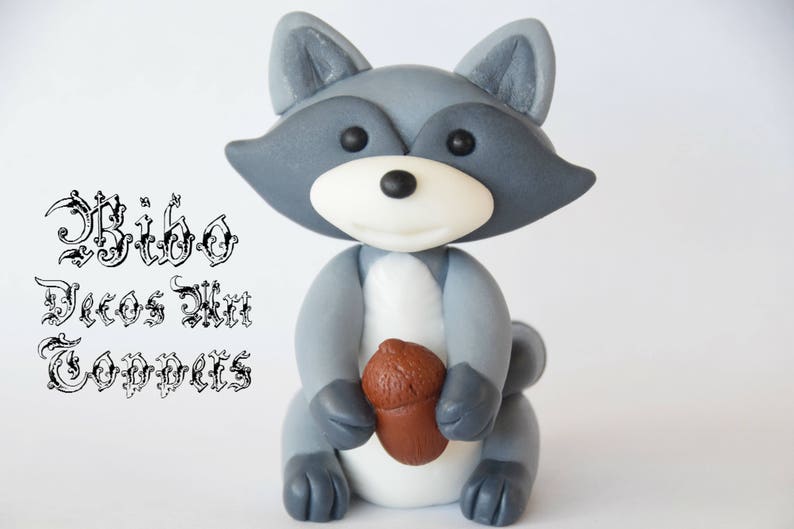 Edible 3D Woodland Animal Raccoon Cake Decoration Fondant | Etsy Edible 3D Woodland Animal Raccoon Cake Decoration Fondant | Etsy