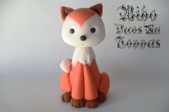 Edible 3D Woodland Animal Fox Cake Decoration Fondant Topper | Etsy ...