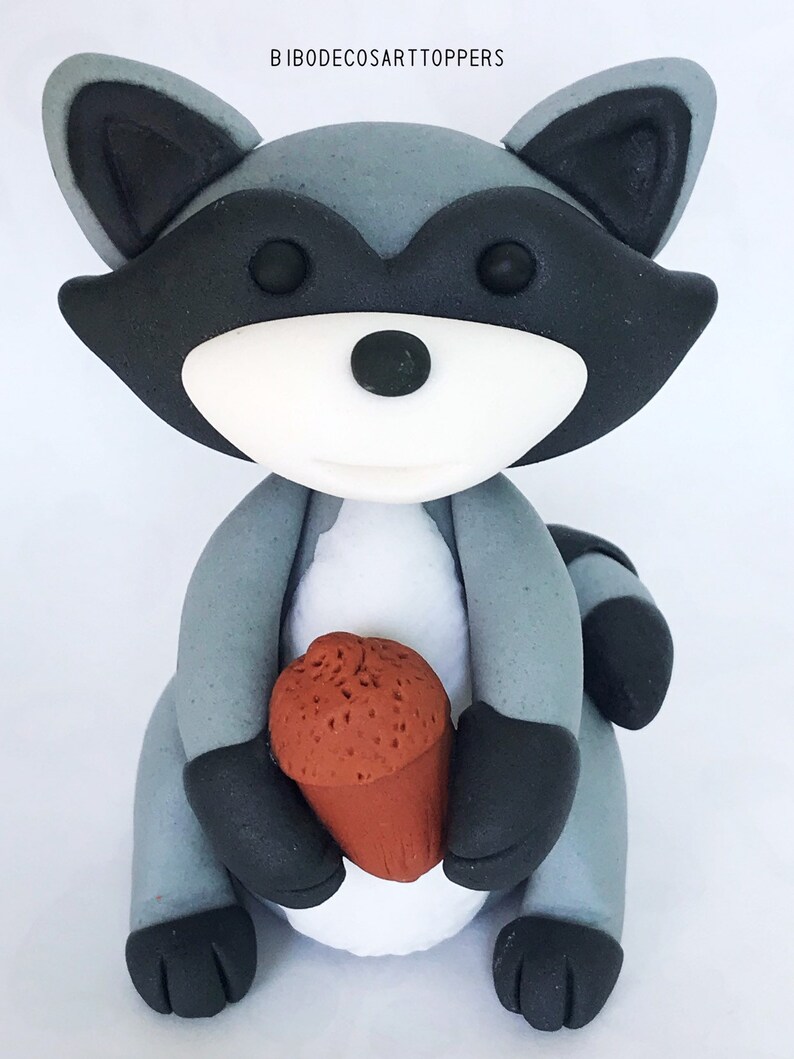 Edible 3D Woodland Animal Raccoon Cake Decoration Fondant | Etsy Edible 3D Woodland Animal Raccoon Cake Decoration Fondant | Etsy