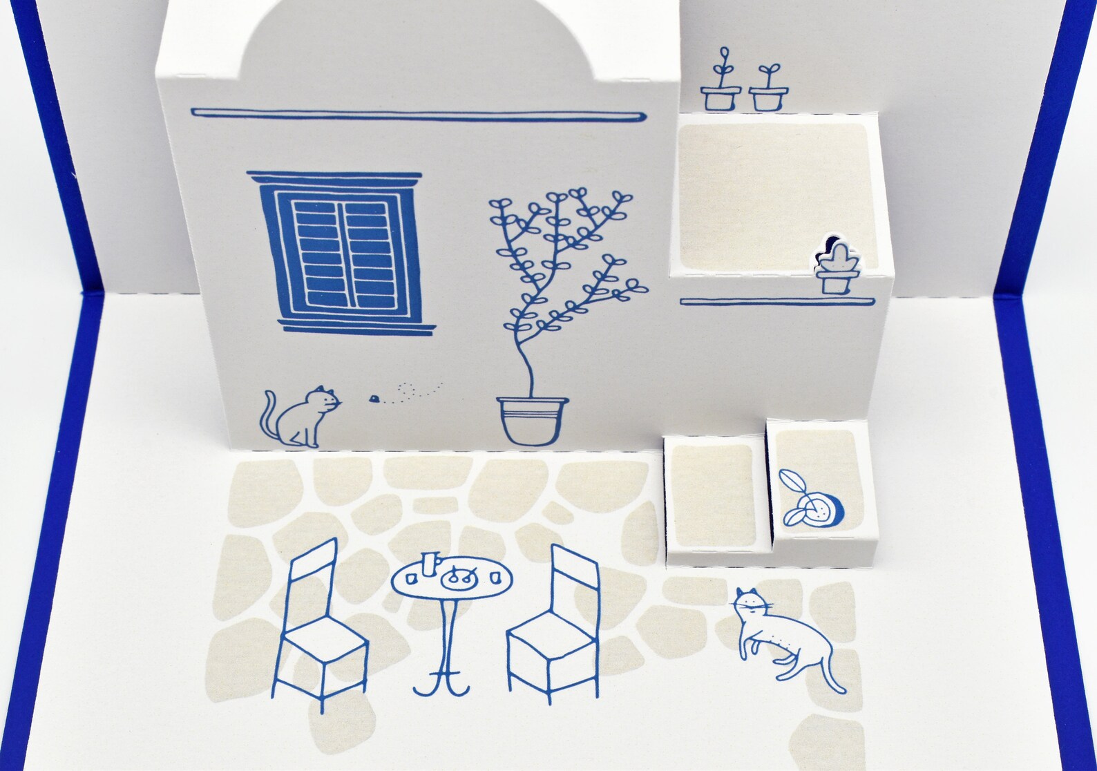 Mykonos Pop up Card Cyclades Kirigami Greeting Card Greek - Etsy