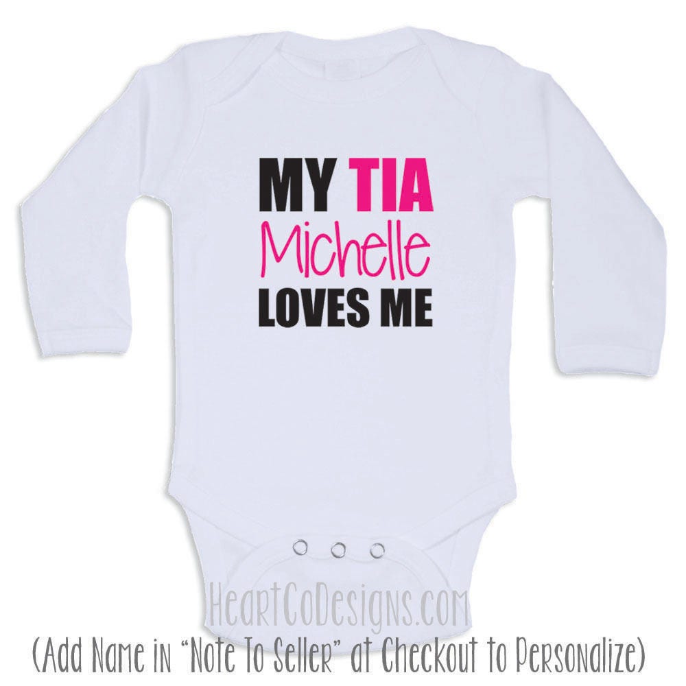 Tia Baby Clothes my Tia Loves Me Personalized Baby - Etsy