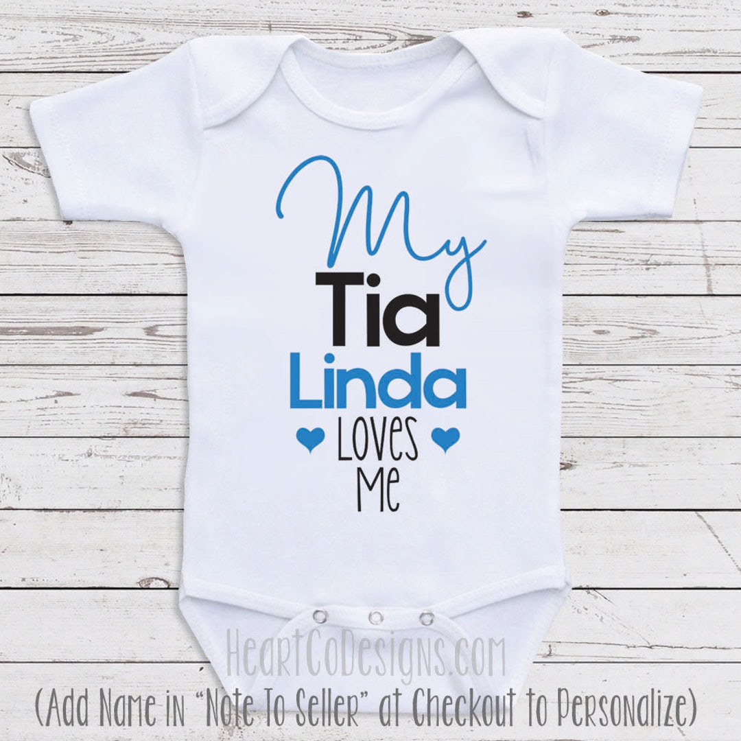 Tia Personalized Baby Clothes my Tia Loves Me Baby Clothes for Girls or ...