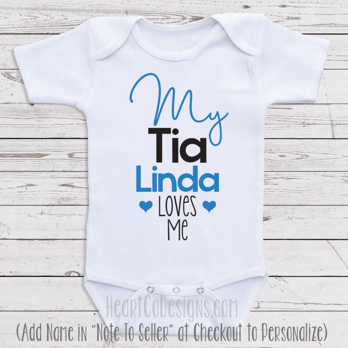 Tia Personalized Baby Clothes my Tia Loves Me Baby - Etsy