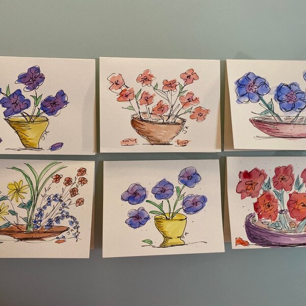 Watercolor Cards Hand Painted - Etsy