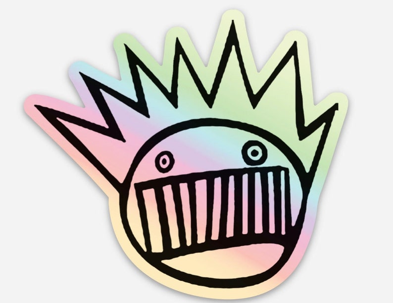 Classic Boog Sticker - B/W // Holographic - Etsy