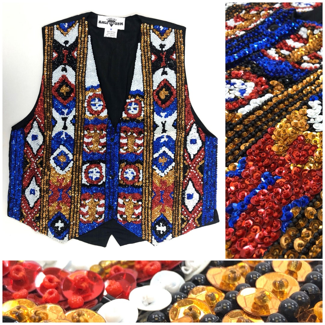 Nutcracker Striped Design Christmas Sequin Vest - Ugly Christmas ...