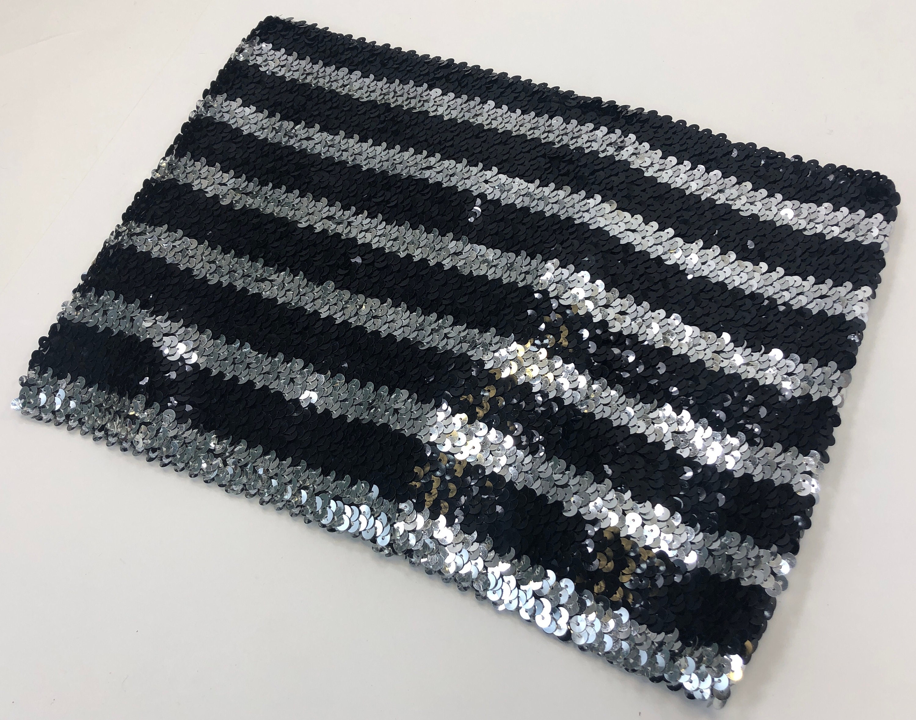 Black and Silver Striped Sequin Strapless Tube Top - Etsy