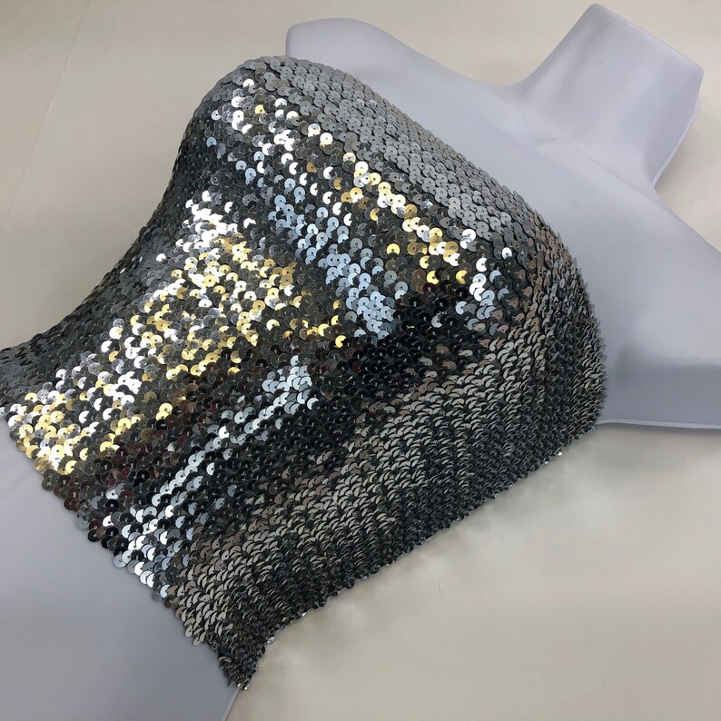 Silver Sequin Tube Top | Etsy