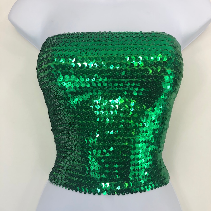 Green Sequin Tube Tops - Etsy