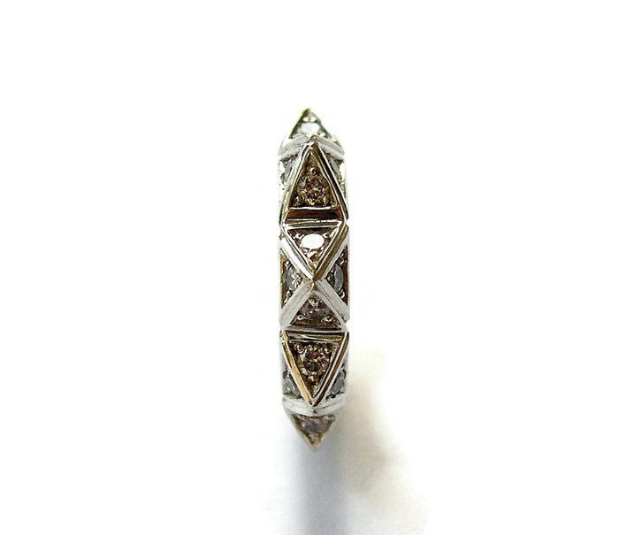 Gothic Ring, Stud Ring, Sterling Silver Ring, Pyramid, Punk, Geometric ...