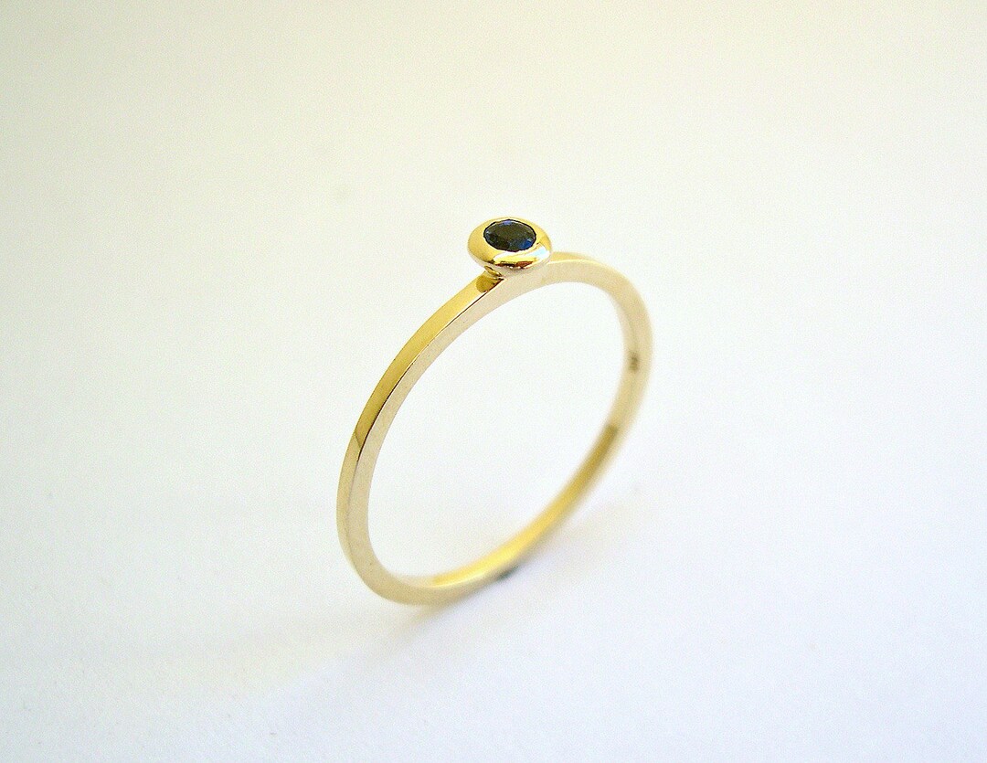 Ring for Girlfriend Gold Stacking Ring Thin Gold Band With - Etsy