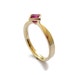 Square Ruby Ring, Unique Engagement Ring, 14k Yellow Gold Ring ...