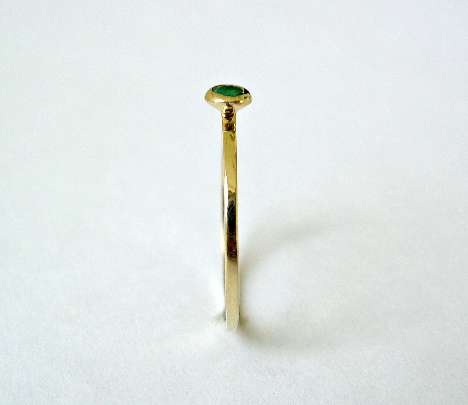 Stackable Gemstone Rings, 14k Solid Gold Ring, Sapphire Emerald Ruby ...