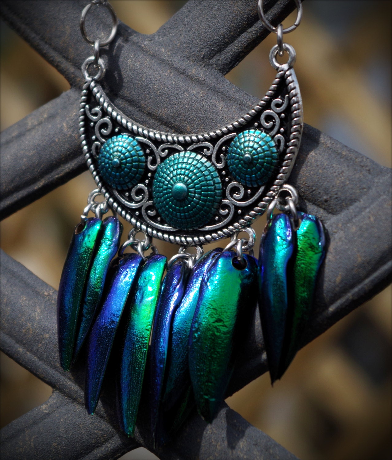 Green/blue Iridescent Real Elytra Jewel Beetle Wing Hand Made - Etsy